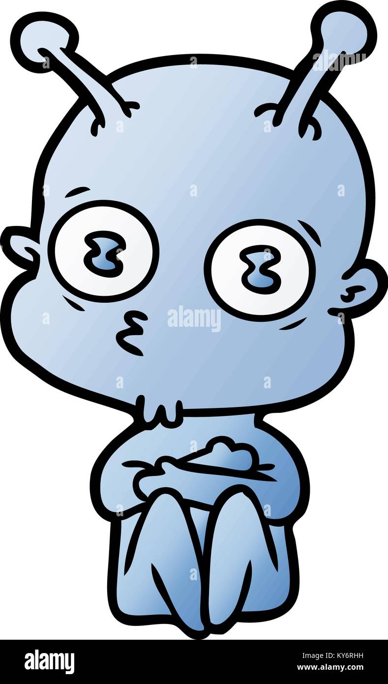 cartoon weird bald spaceman Stock Vector Image & Art - Alamy