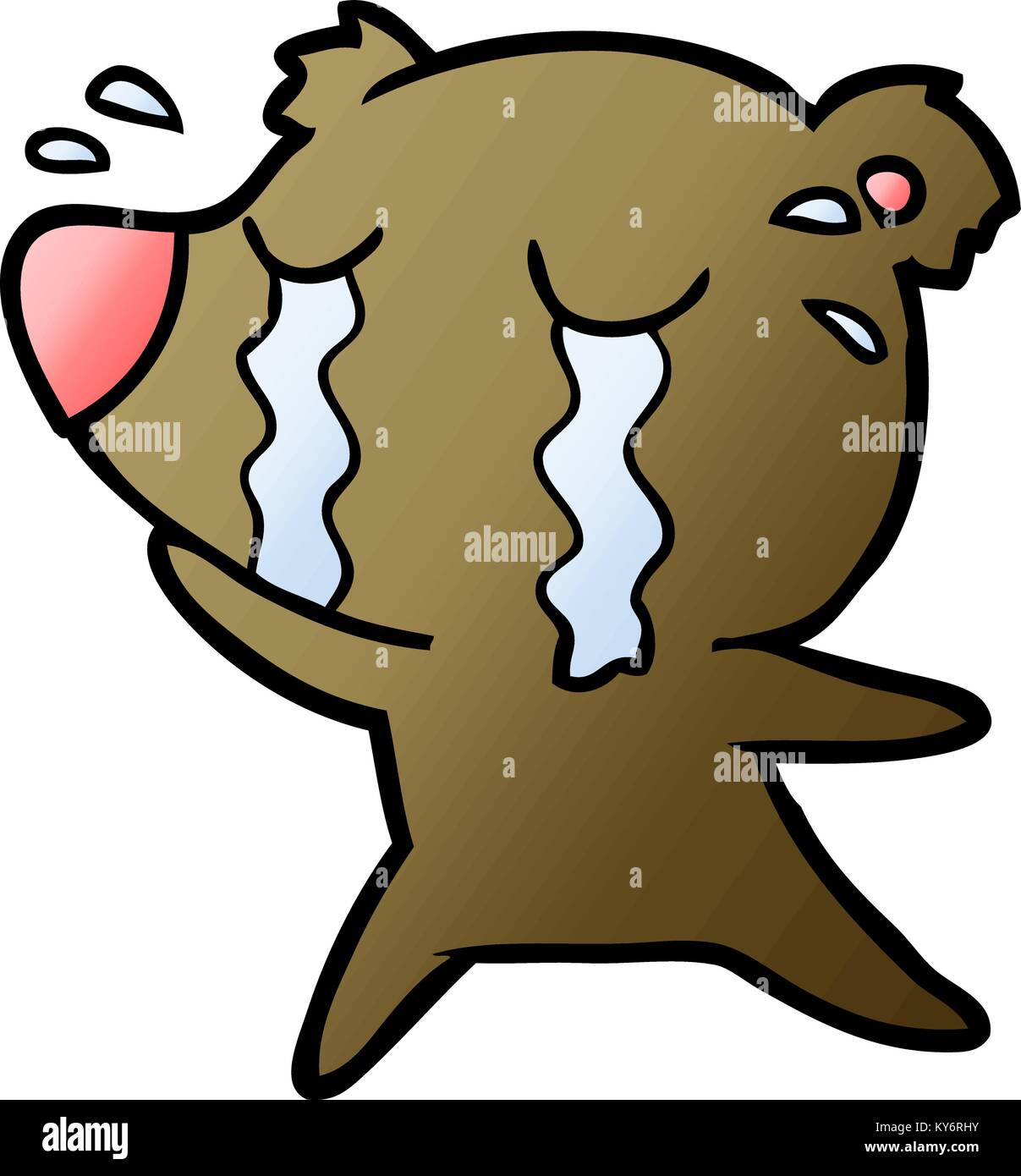 cartoon crying bear Stock Vector Image & Art - Alamy