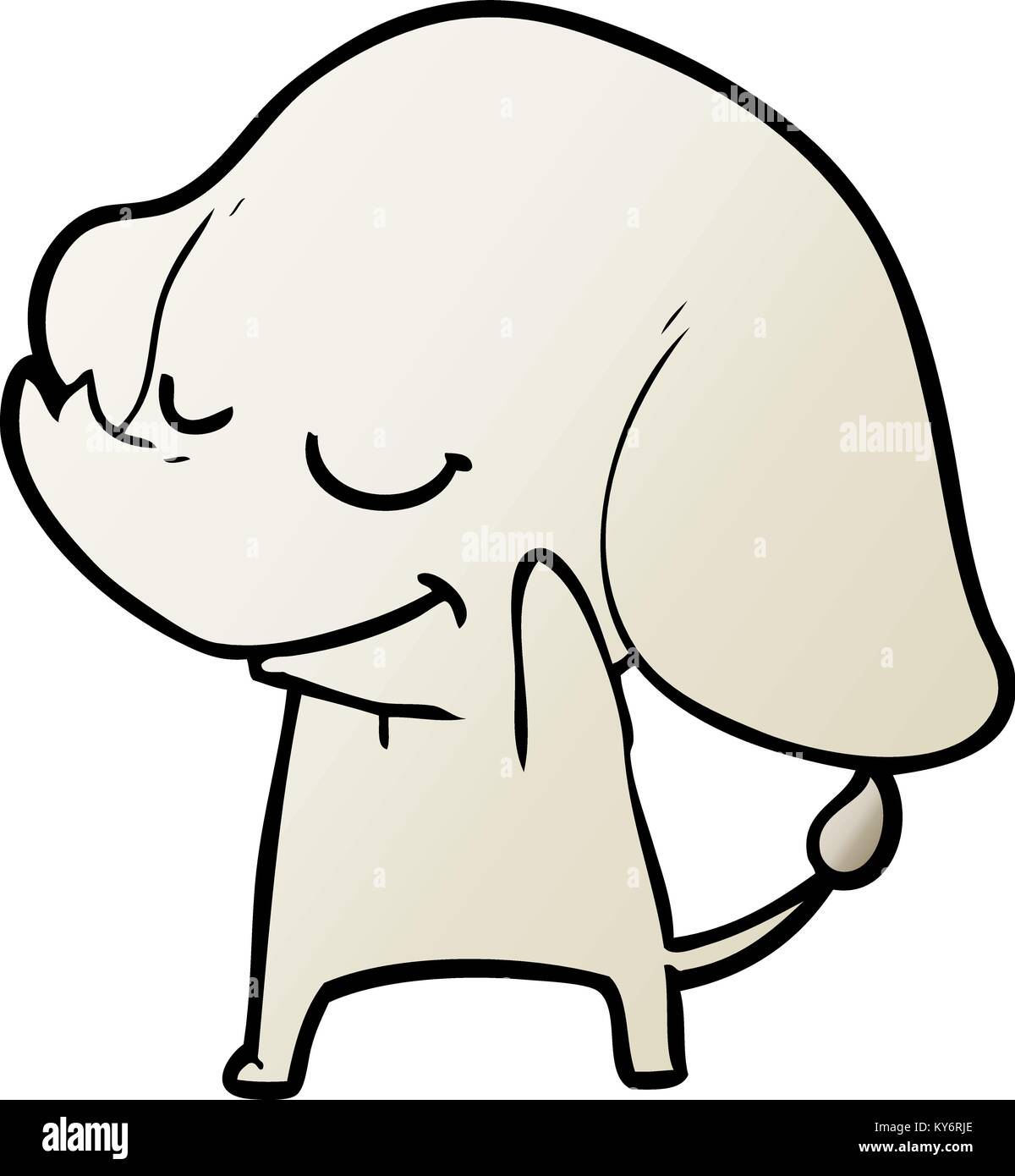 cartoon smiling elephant Stock Vector Image & Art - Alamy