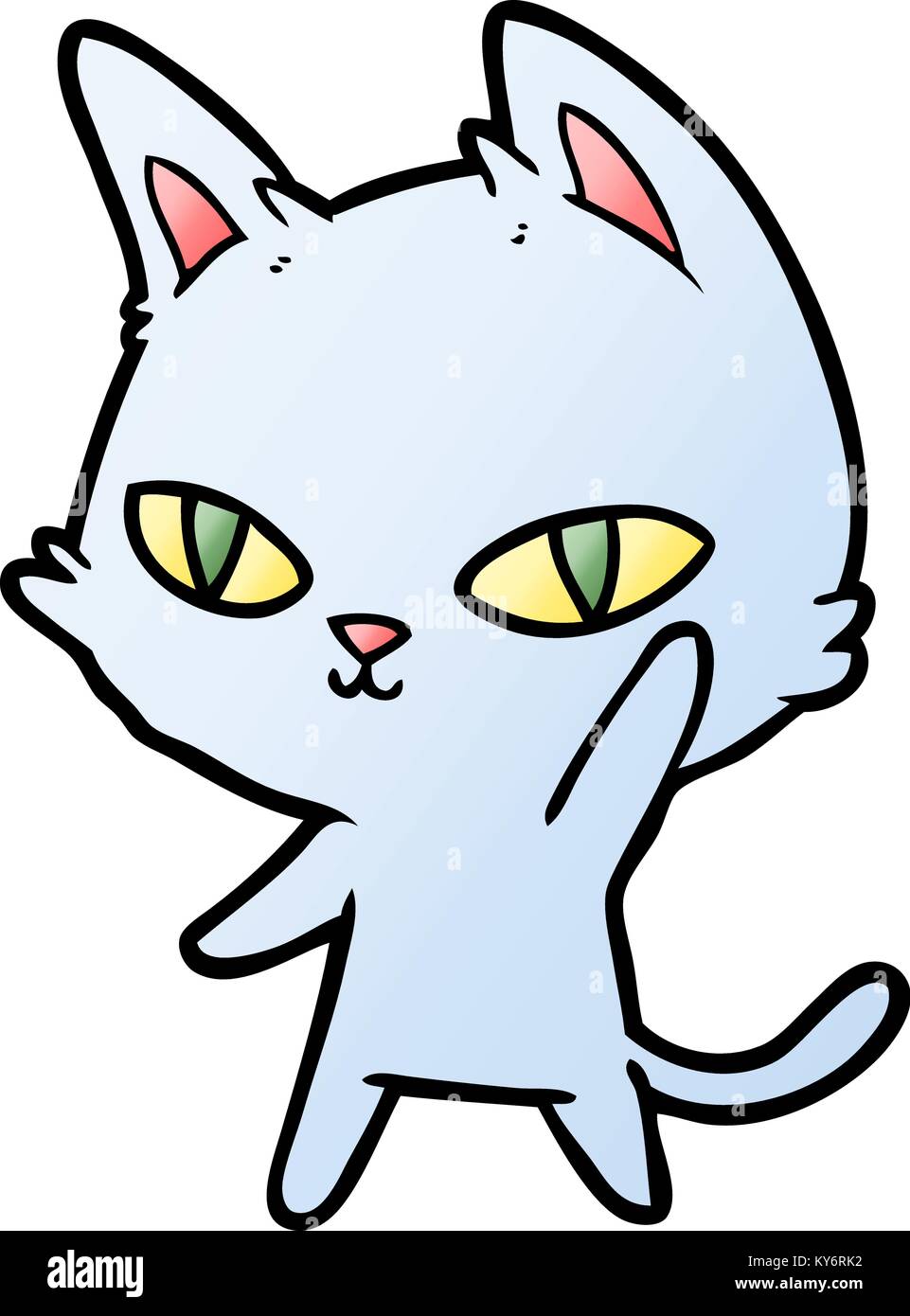 cartoon cat waving Stock Vector Image & Art - Alamy