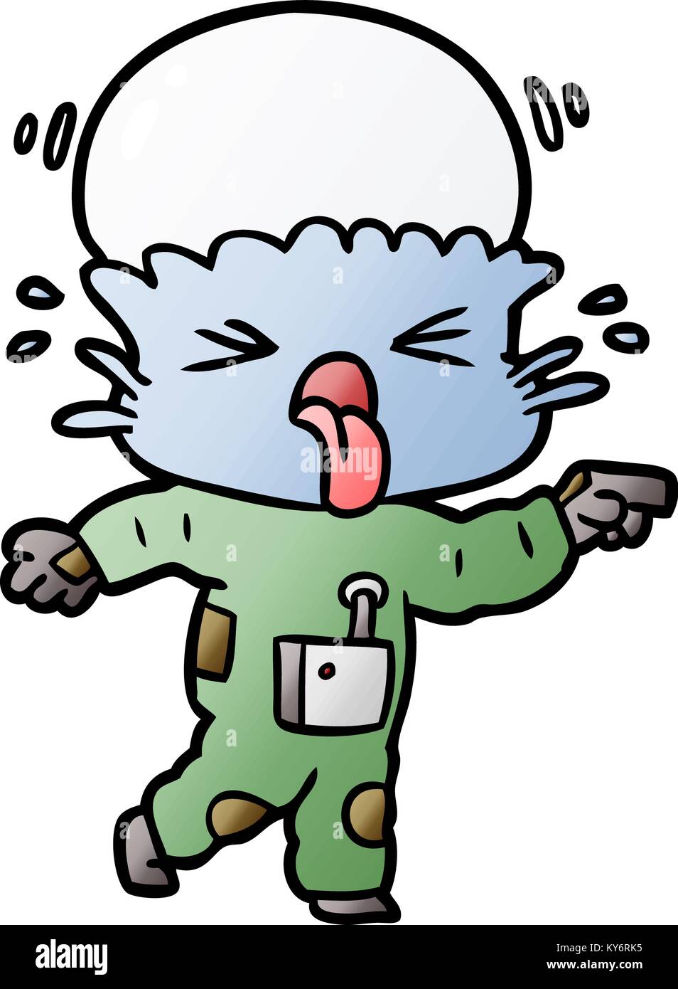 weird cartoon alien pointing Stock Vector Image & Art - Alamy