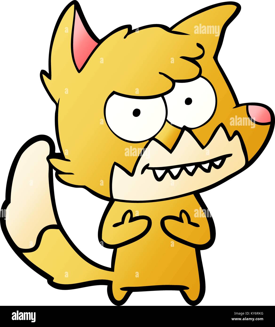 cartoon grinning fox Stock Vector Image & Art - Alamy
