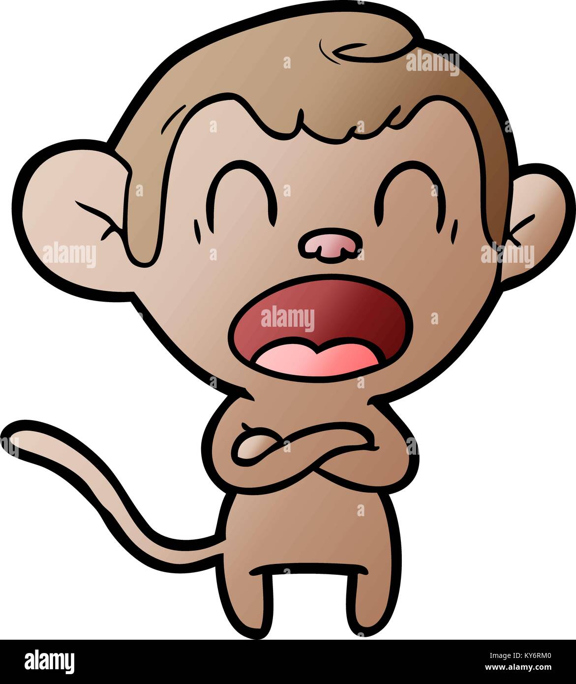 shouting cartoon monkey Stock Vector Image & Art - Alamy