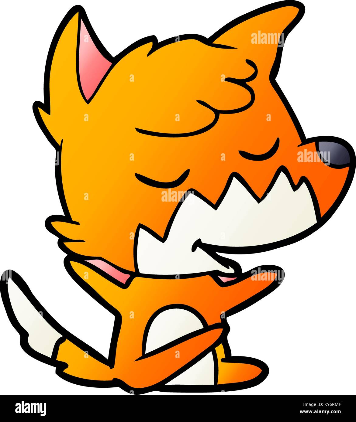 friendly cartoon fox Stock Vector Image & Art - Alamy