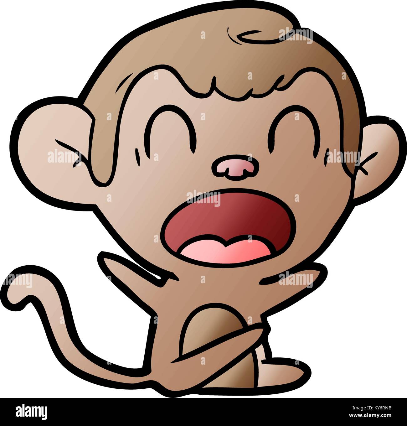 shouting cartoon monkey Stock Vector Image & Art - Alamy