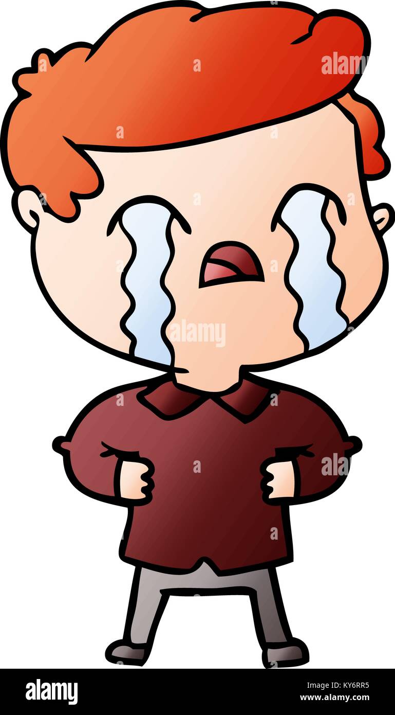 cartoon man crying Stock Vector Image & Art - Alamy