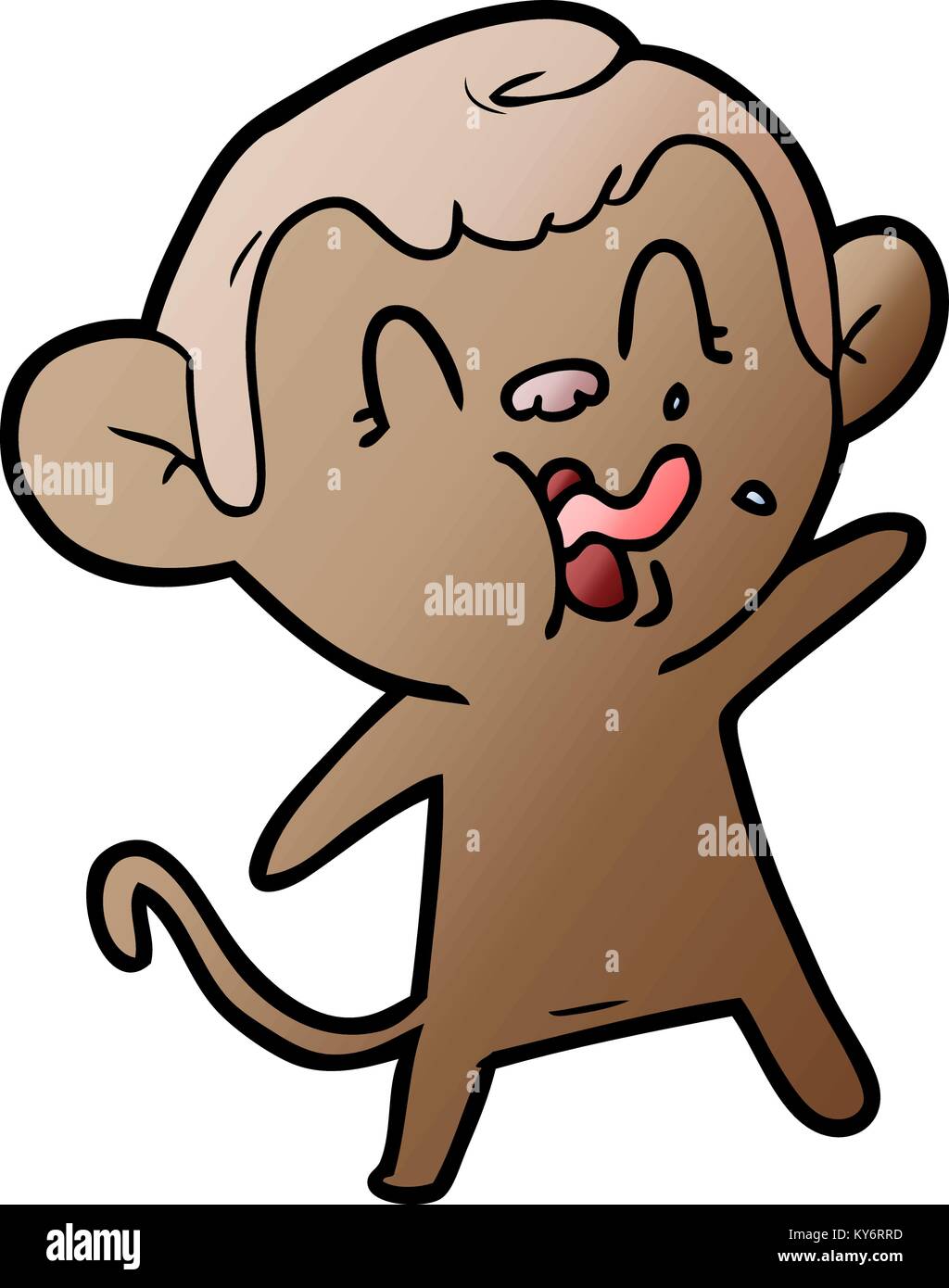 crazy cartoon monkey Stock Vector Image & Art - Alamy