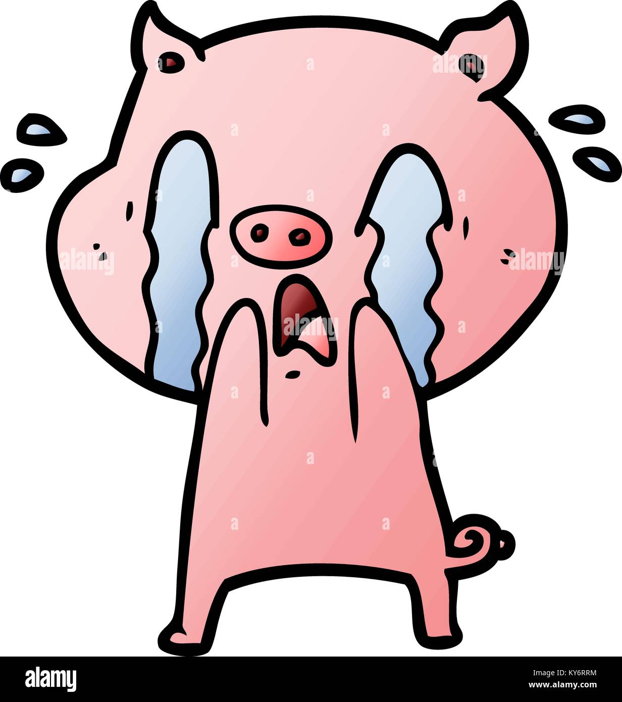 crying pig cartoon Stock Vector Image & Art - Alamy