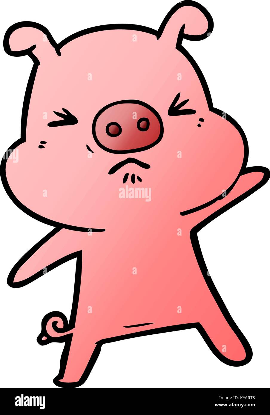 cartoon angry pig Stock Vector Image & Art - Alamy