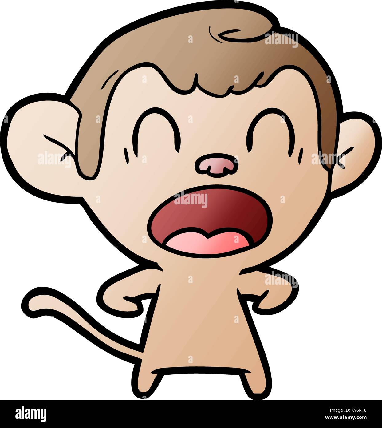 shouting cartoon monkey Stock Vector Image & Art - Alamy