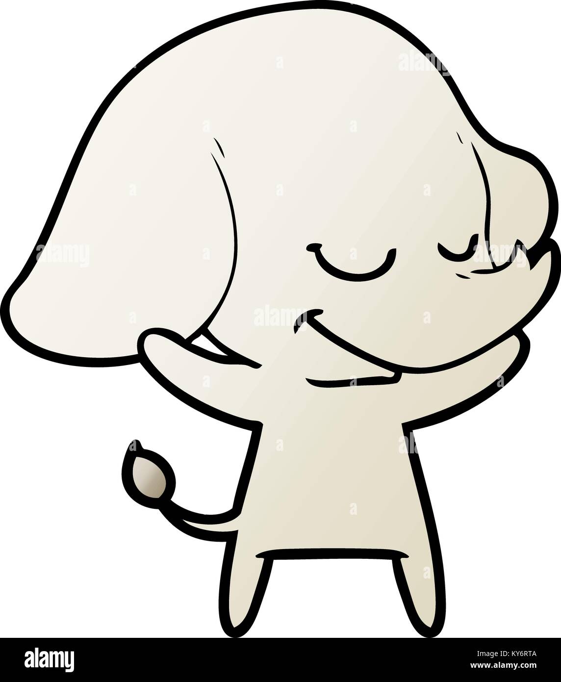 cartoon smiling elephant Stock Vector Image & Art - Alamy