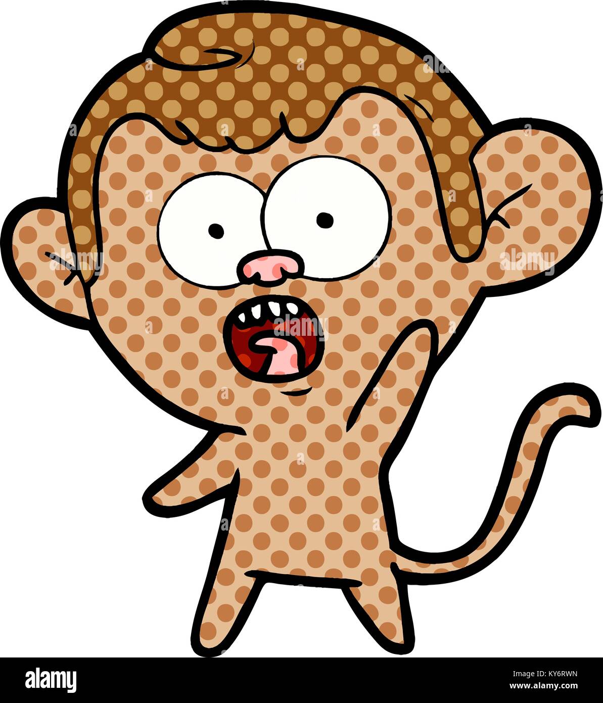 cartoon shocked monkey Stock Vector Image & Art - Alamy