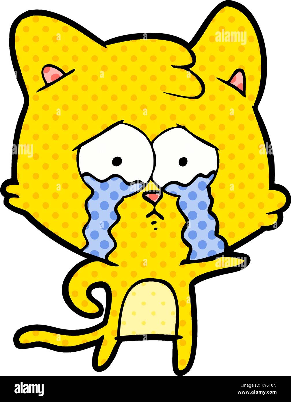 cartoon crying cat Stock Vector Image & Art - Alamy