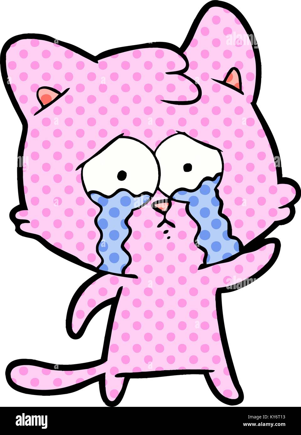 crying cartoon cat Stock Vector Image & Art - Alamy