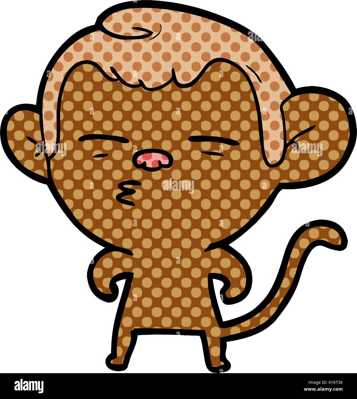 cartoon suspicious monkey Stock Vector Image & Art - Alamy