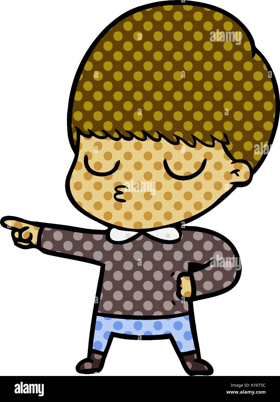 cartoon calm boy Stock Vector Image & Art - Alamy