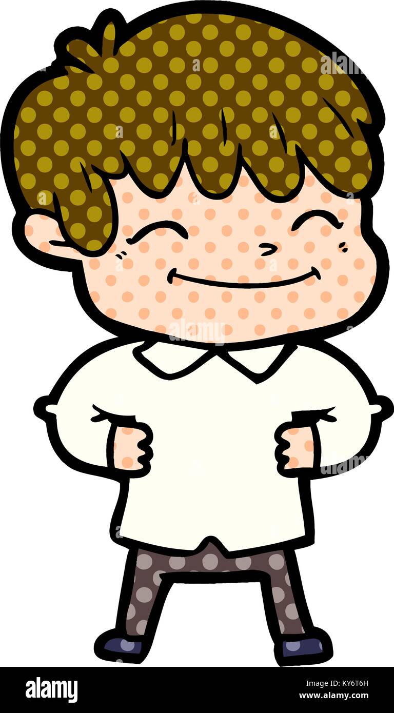 cartoon happy boy Stock Vector Image & Art - Alamy