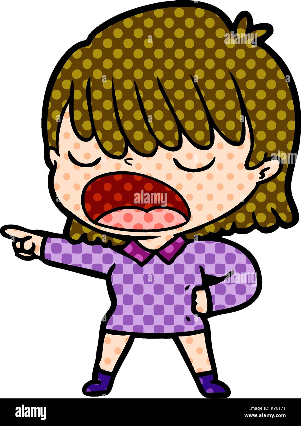 cartoon woman talking loudly Stock Vector Image & Art - Alamy