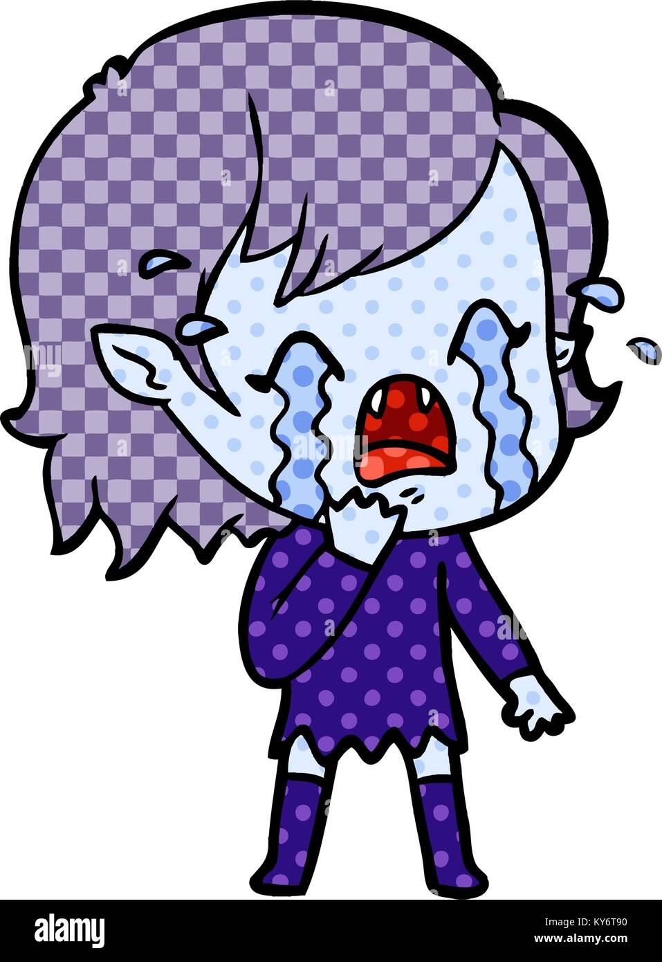 cartoon crying vampire girl Stock Vector Image & Art - Alamy