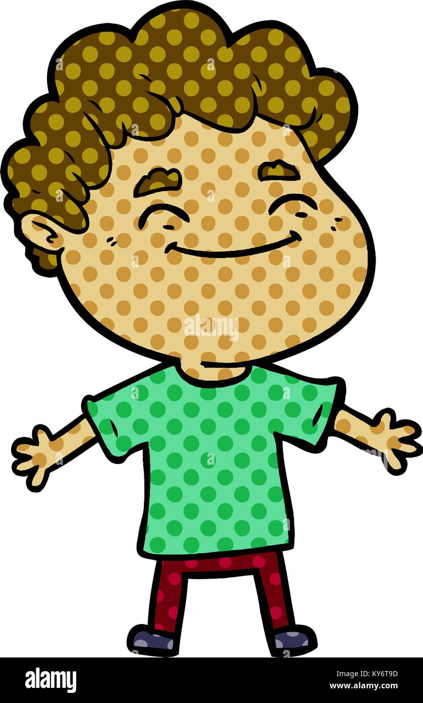 cartoon friendly man Stock Vector Image & Art - Alamy