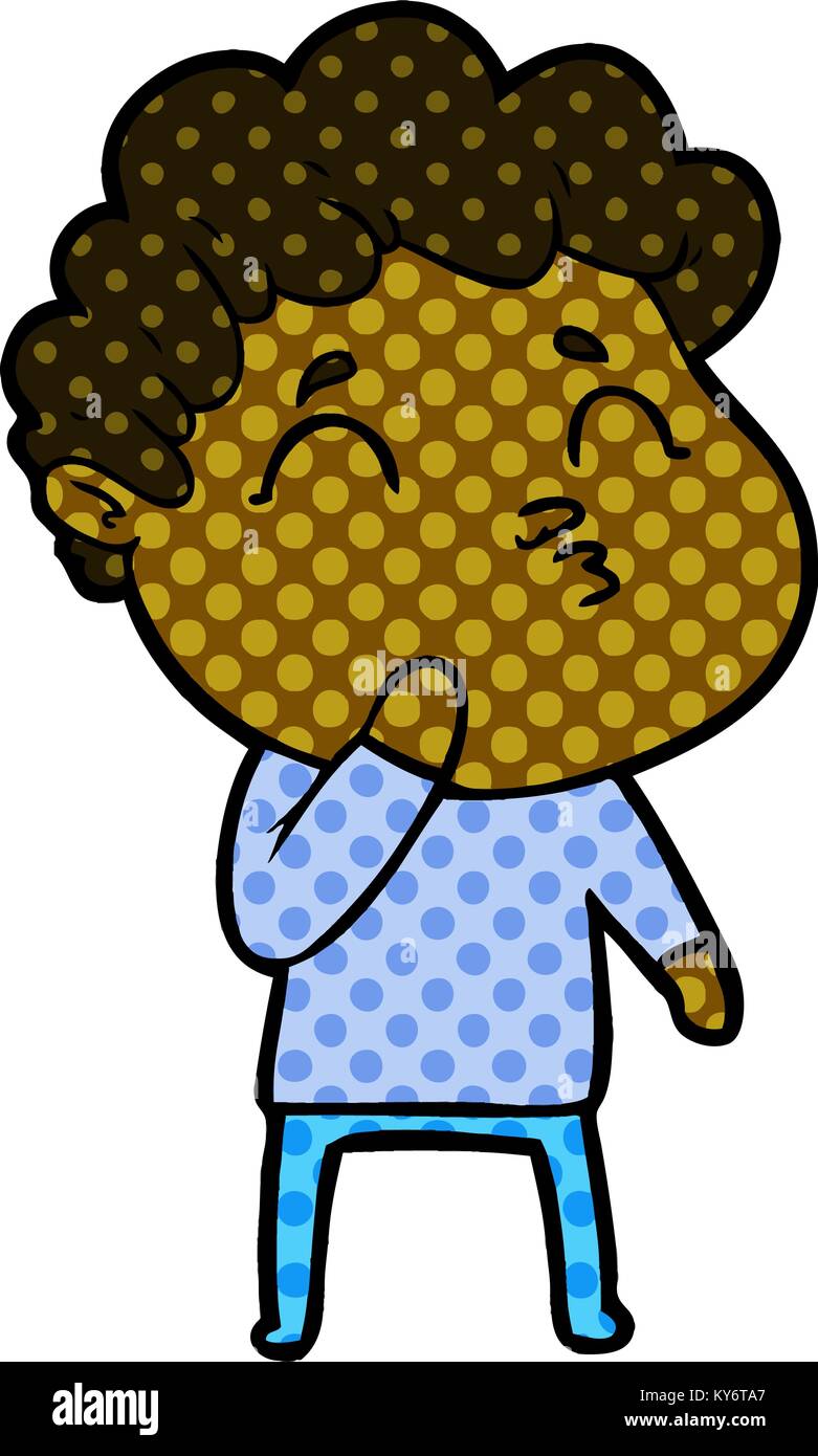 cartoon man pouting Stock Vector Image & Art - Alamy