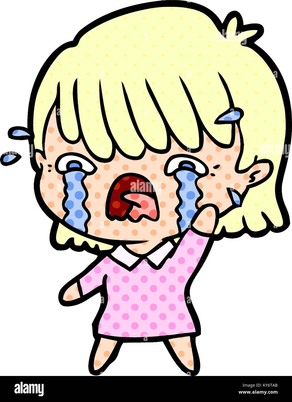 cartoon girl crying Stock Vector Image & Art - Alamy