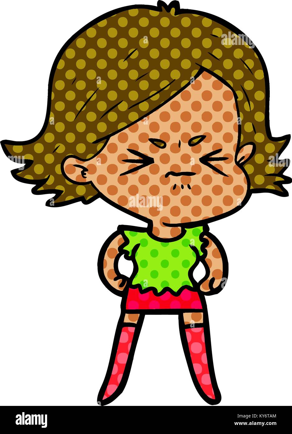 cartoon angry woman Stock Vector Image & Art - Alamy