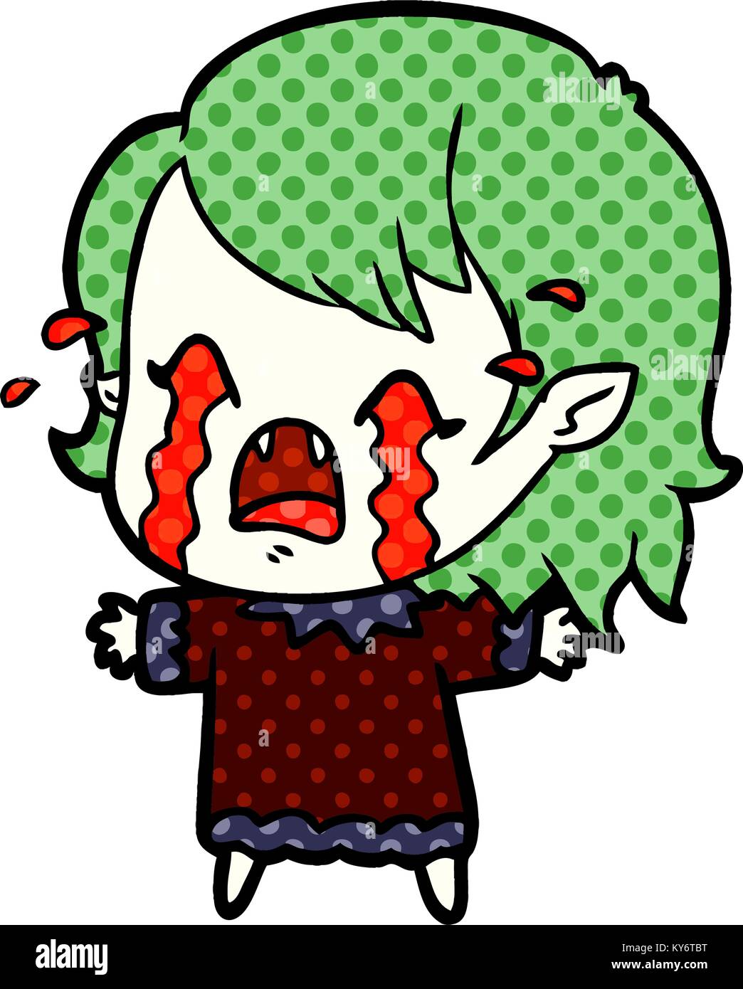 cartoon crying vampire girl Stock Vector Image & Art - Alamy