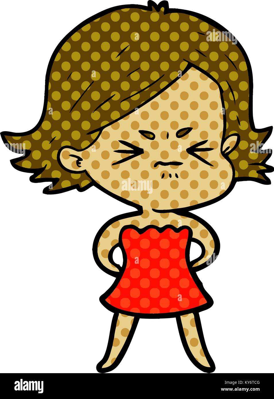 cartoon angry woman Stock Vector Image & Art - Alamy