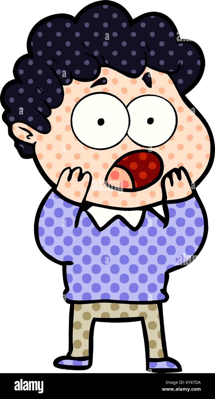 cartoon man gasping in surprise Stock Vector Image & Art - Alamy