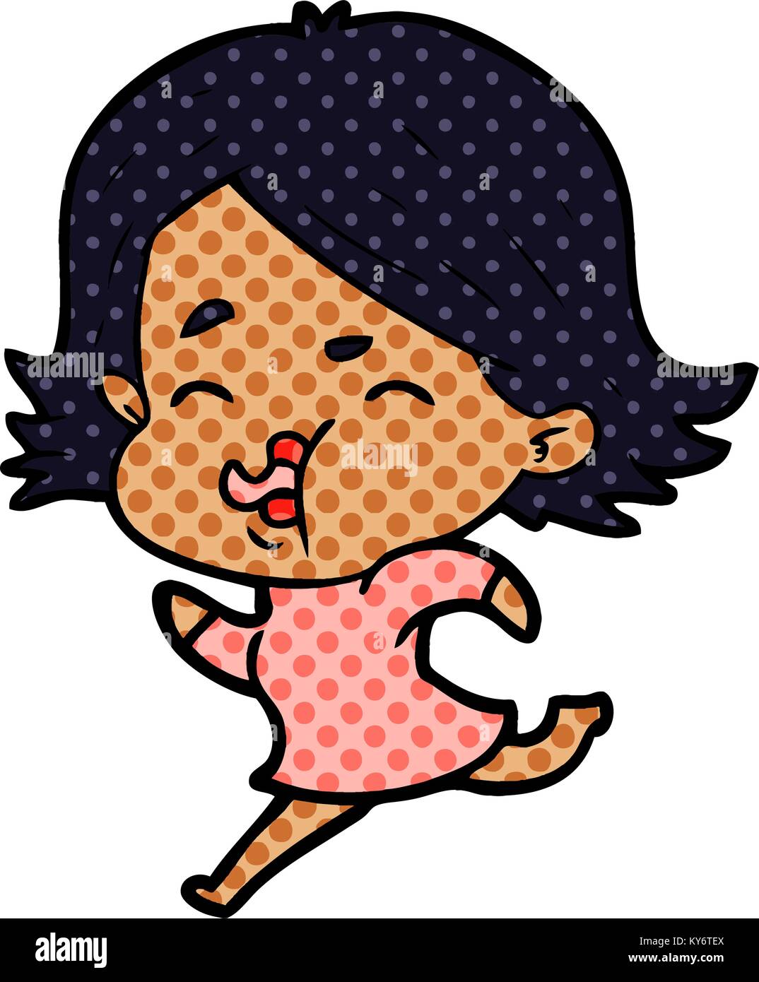 cartoon girl pulling face Stock Vector Image & Art - Alamy