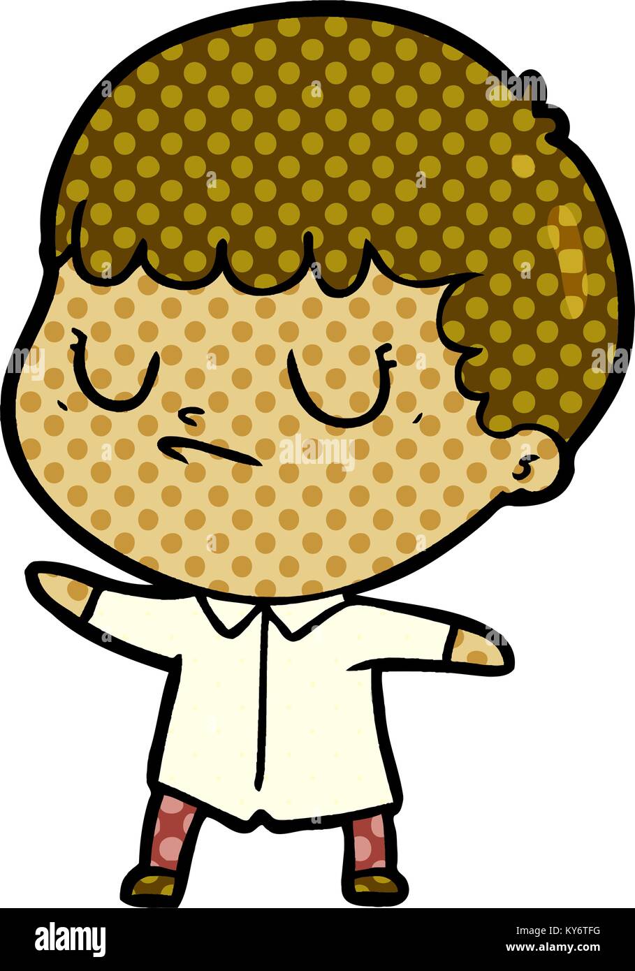 cartoon grumpy boy Stock Vector Image & Art - Alamy