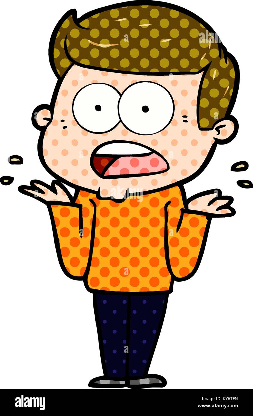 cartoon shocked man Stock Vector Image & Art - Alamy