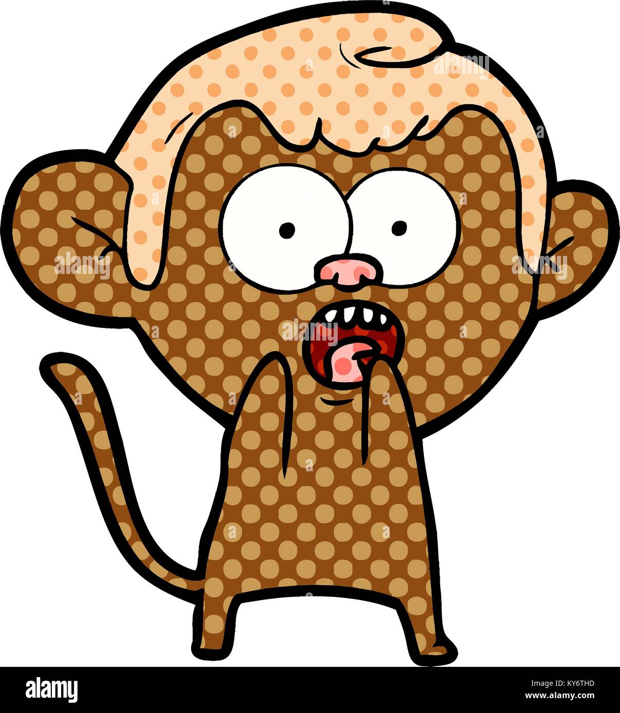 cartoon shocked monkey Stock Vector Image & Art - Alamy