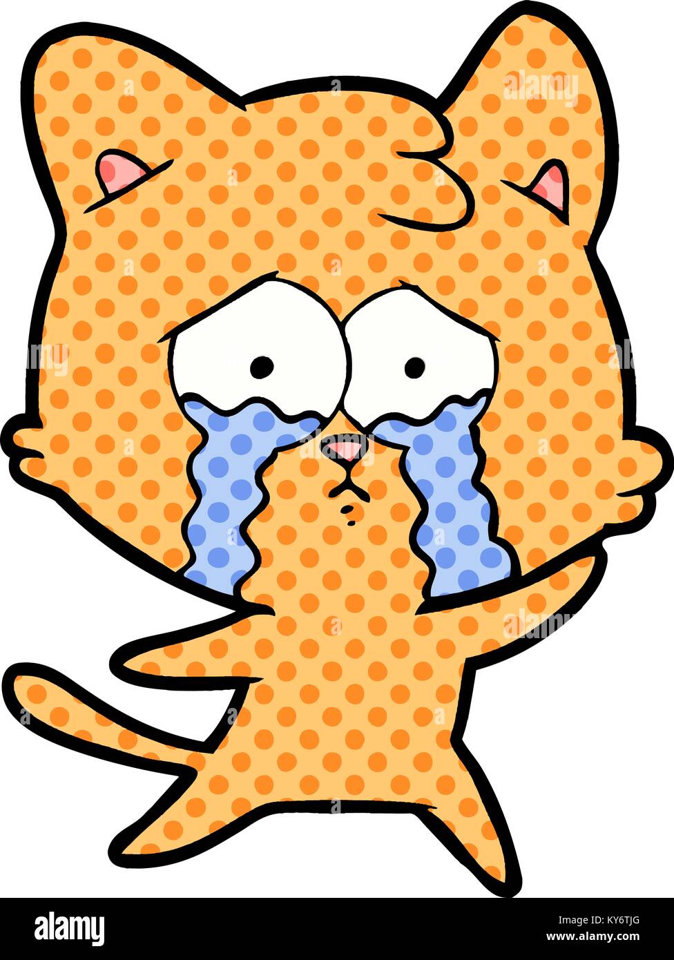 cartoon crying cat Stock Vector Image & Art - Alamy
