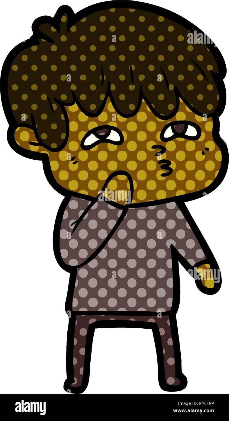 cartoon curious man Stock Vector Image & Art - Alamy