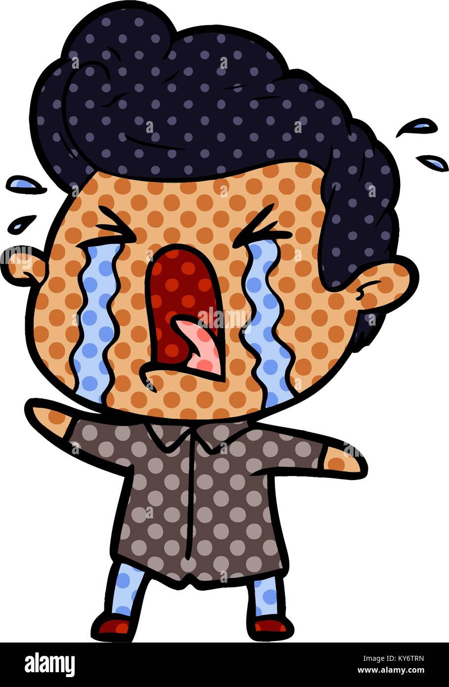 cartoon crying man Stock Vector Image & Art - Alamy
