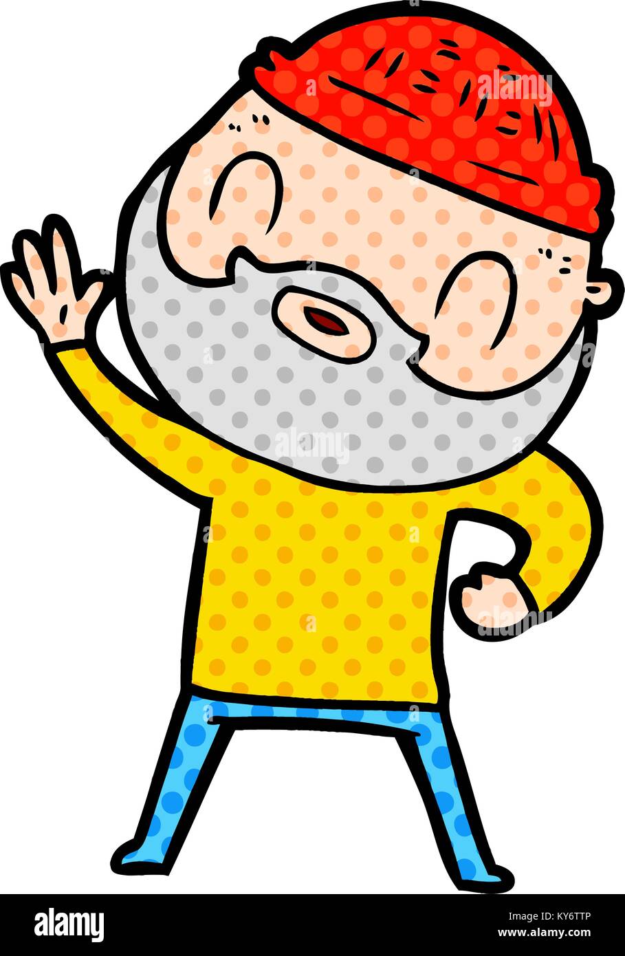 cartoon bearded man Stock Vector Image & Art - Alamy
