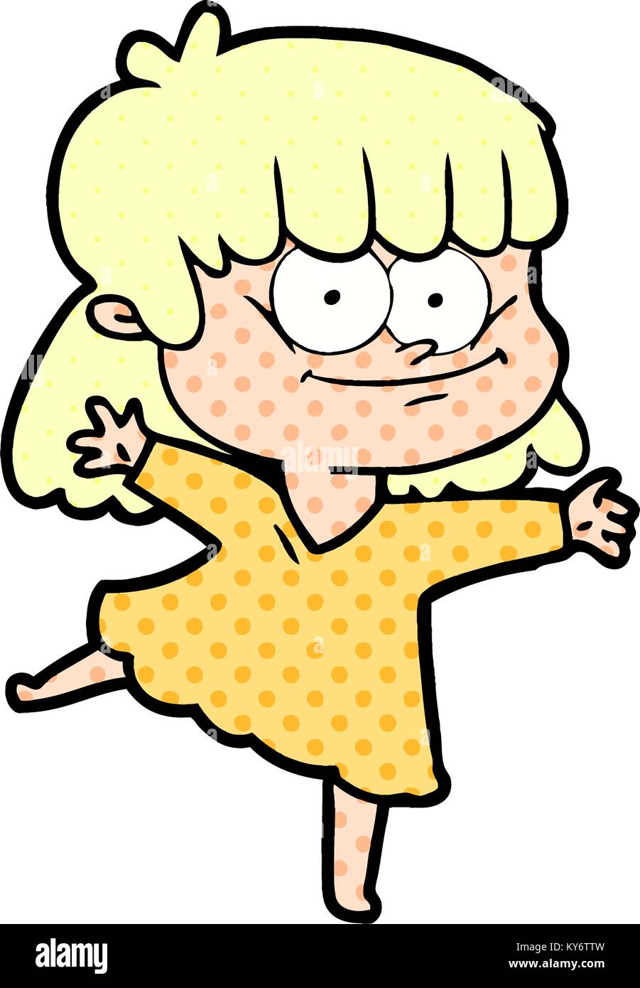 cartoon smiling woman Stock Vector Image & Art - Alamy