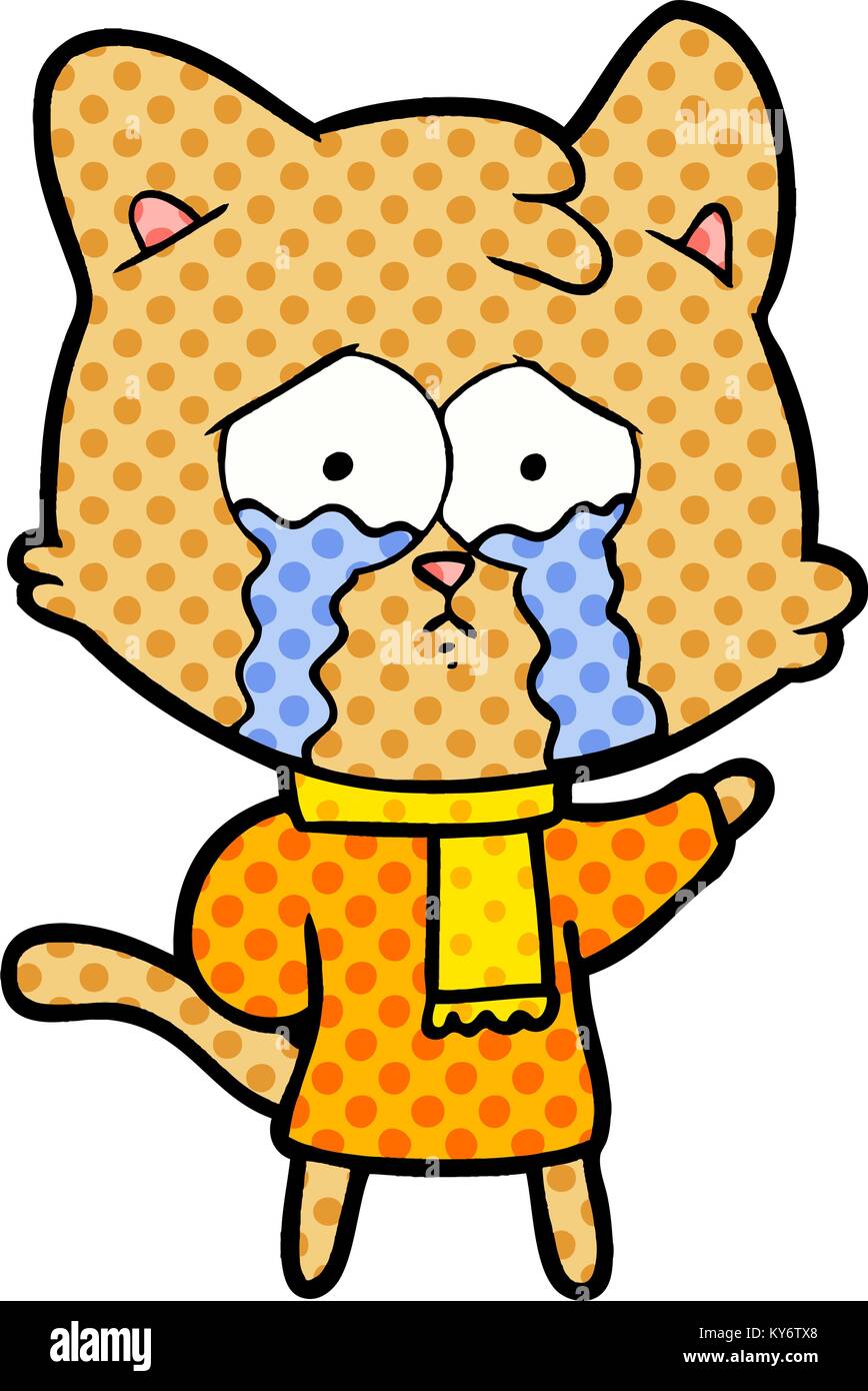 cartoon crying cat Stock Vector Image & Art - Alamy