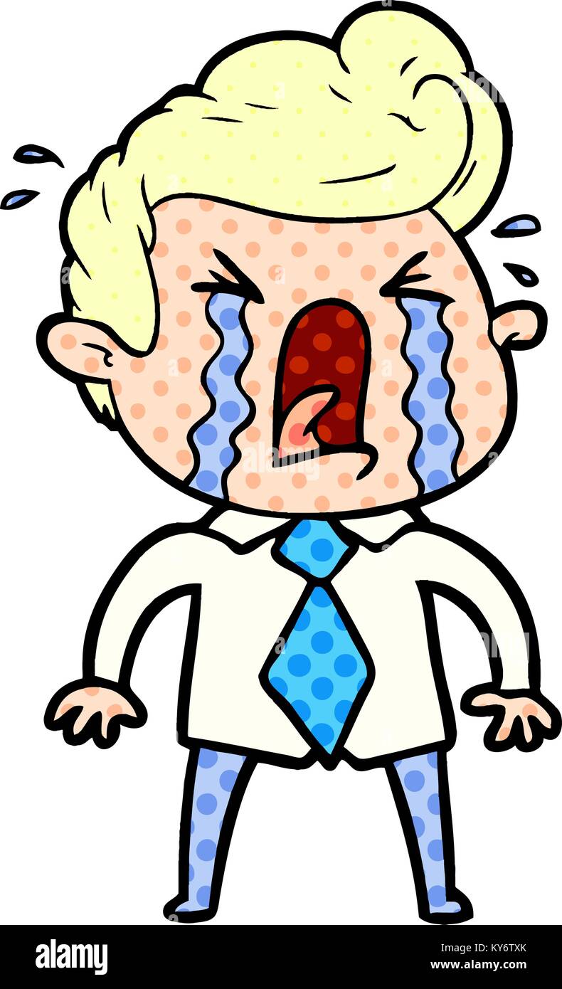 cartoon crying man Stock Vector Image & Art - Alamy