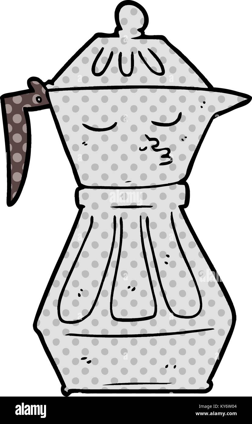 cartoon coffee pot Stock Vector Image & Art - Alamy