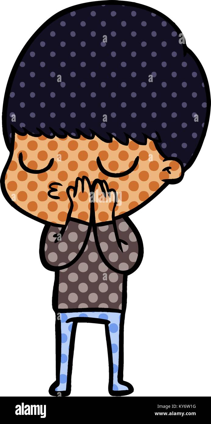 cartoon calm boy Stock Vector Image & Art - Alamy
