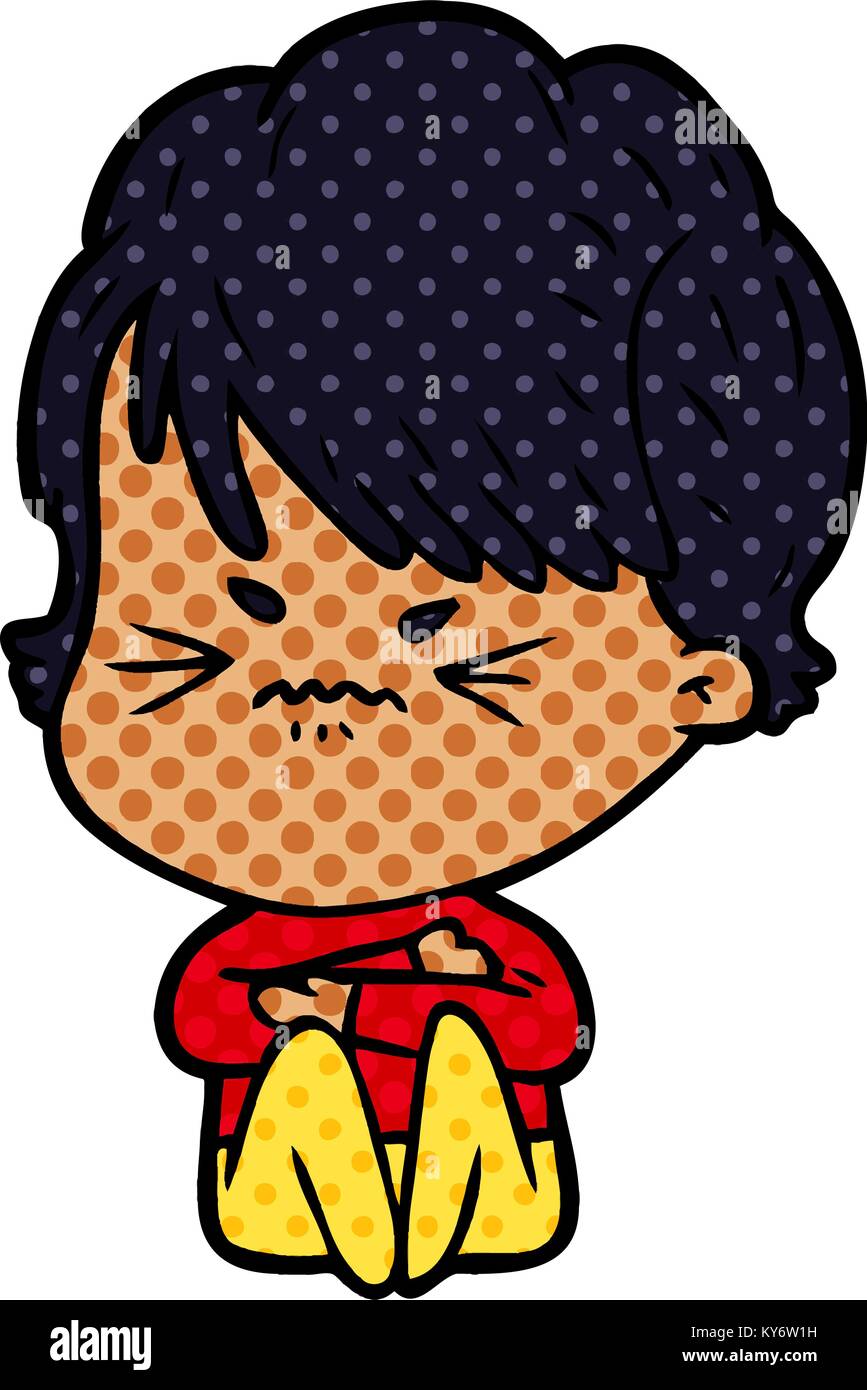 cartoon frustrated woman Stock Vector Image & Art - Alamy