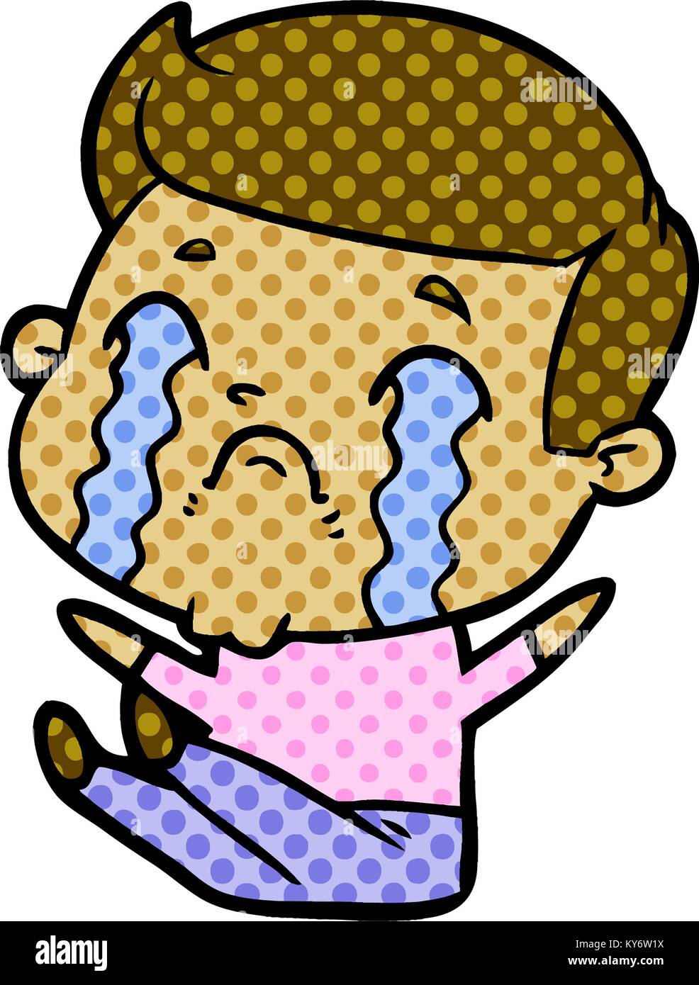 cartoon man crying Stock Vector Image & Art - Alamy