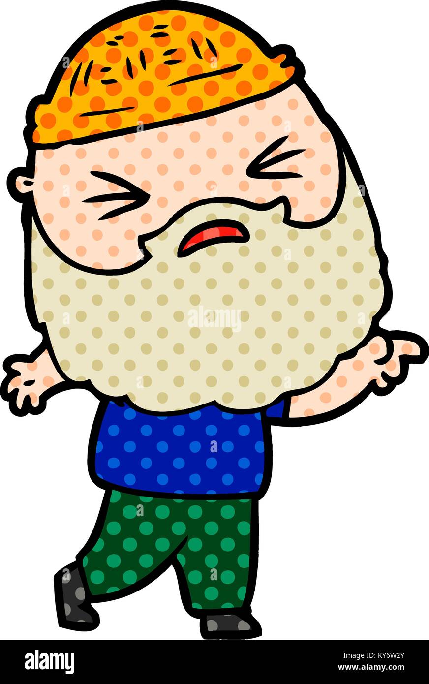 cartoon man with beard Stock Vector Image & Art - Alamy
