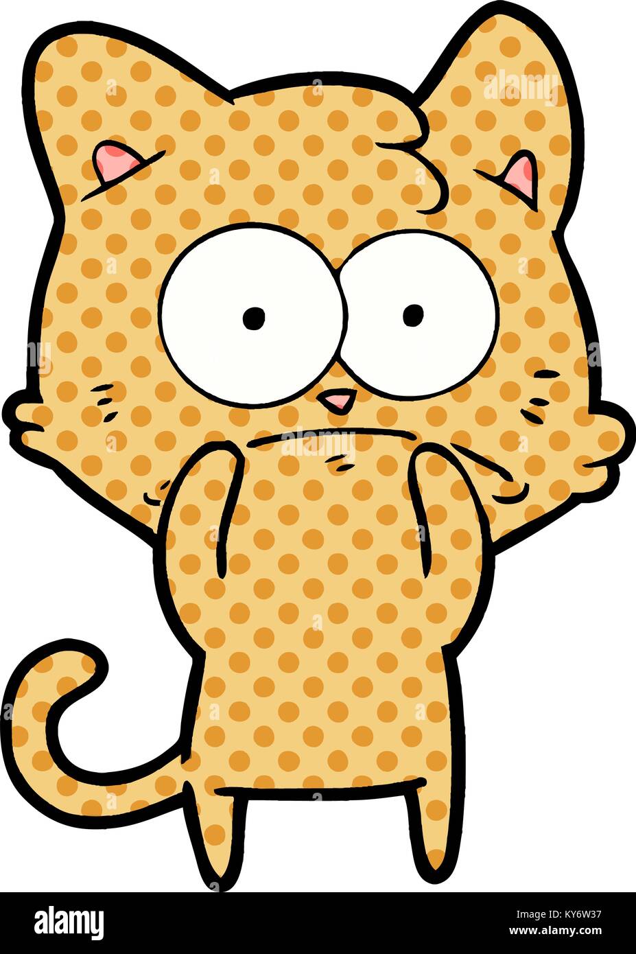 cartoon nervous cat Stock Vector Image & Art - Alamy