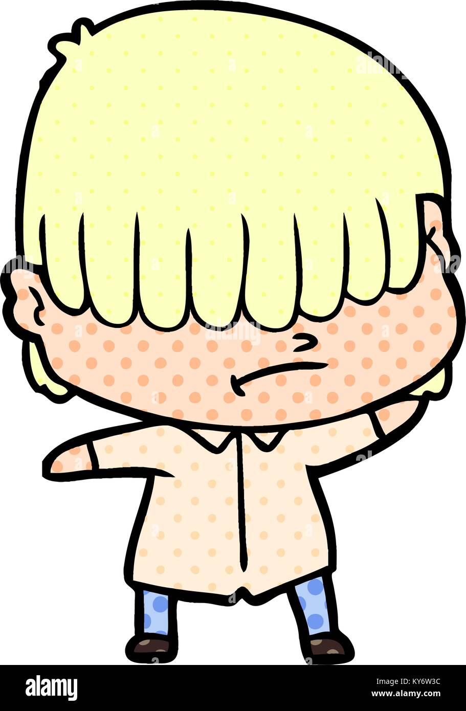 cartoon boy with untidy hair Stock Vector Image & Art - Alamy