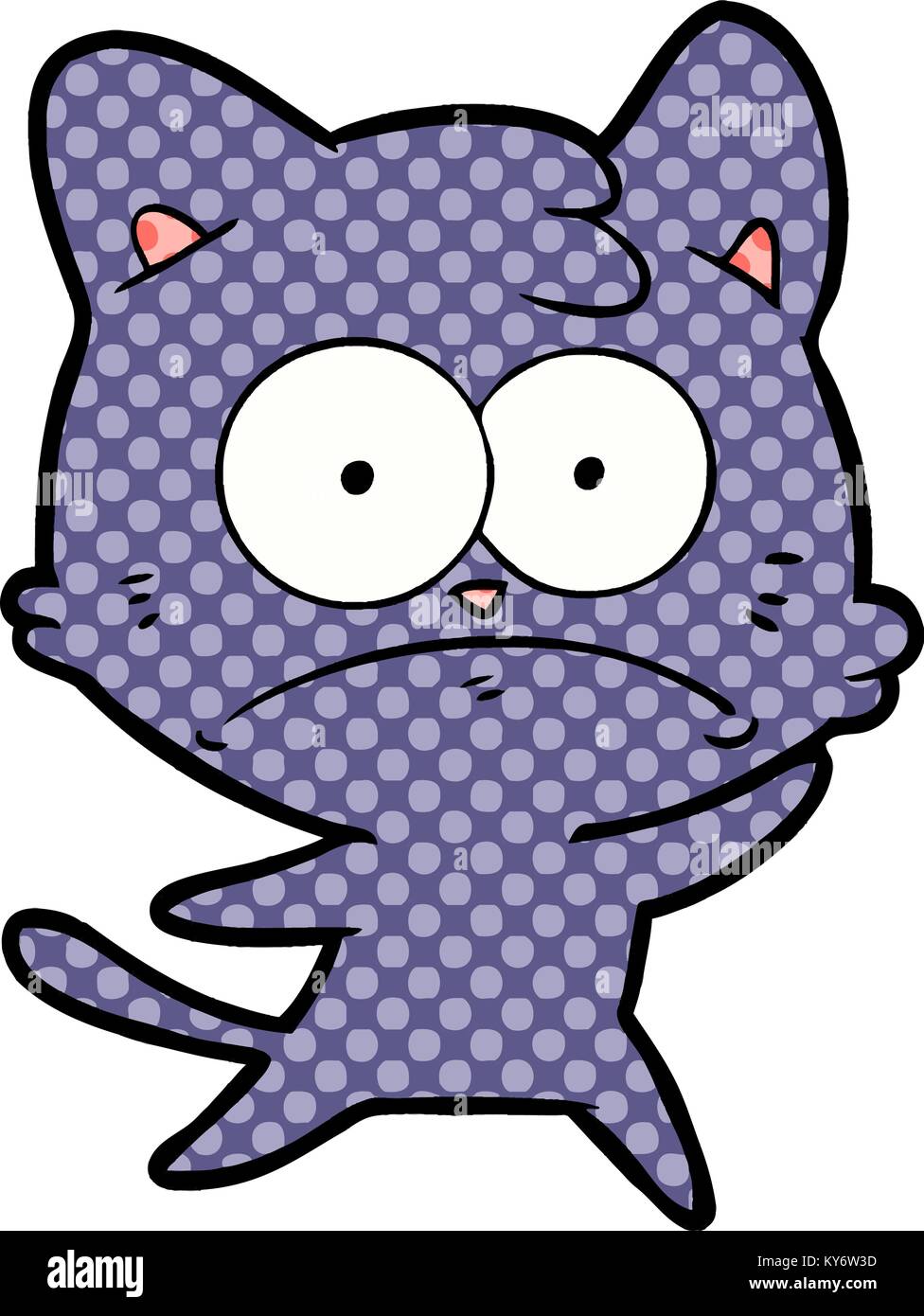 cartoon nervous cat Stock Vector Image & Art - Alamy
