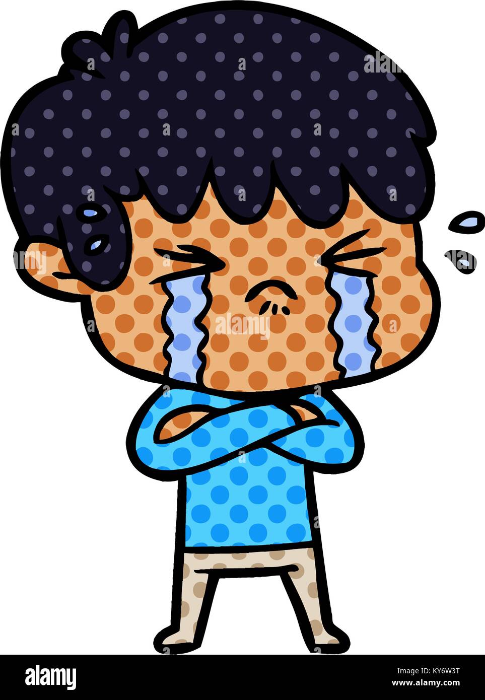 cartoon boy crying Stock Vector Image & Art - Alamy